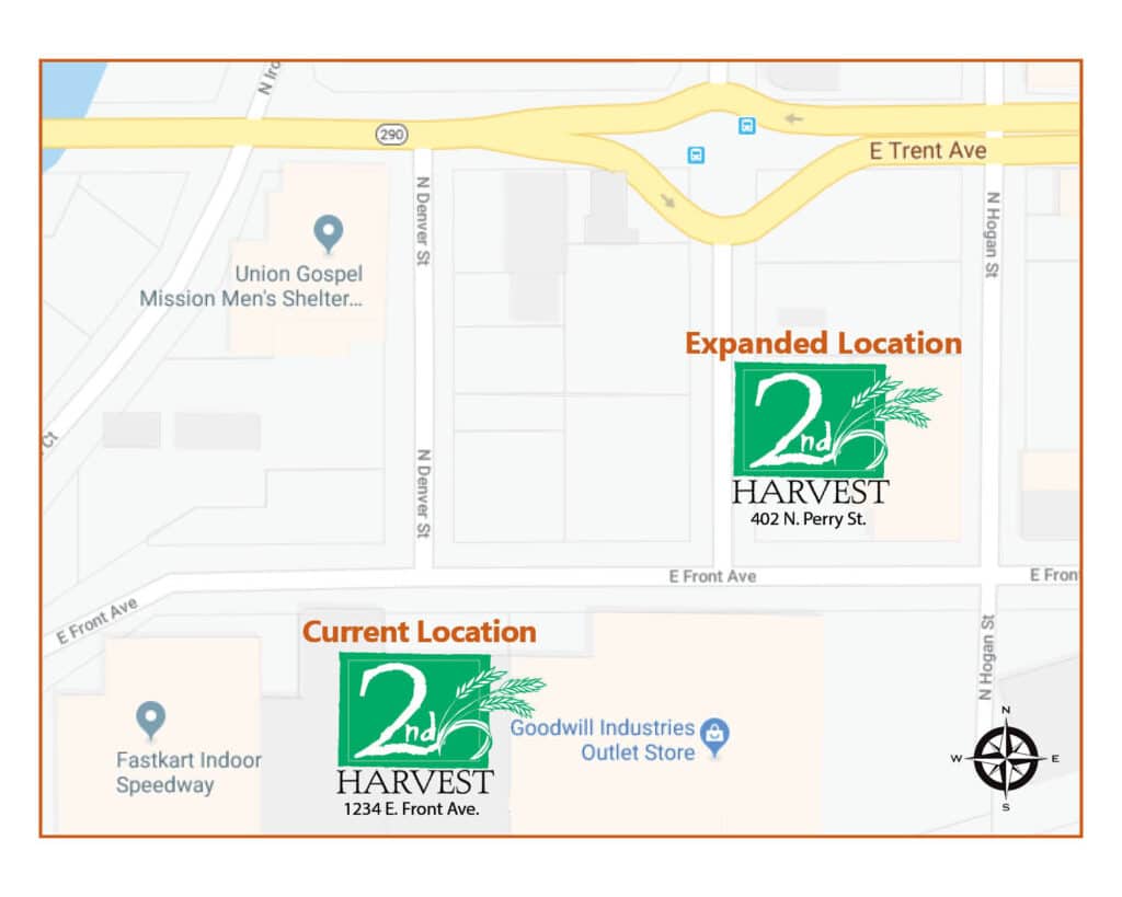 Map of new location - Second Harvest